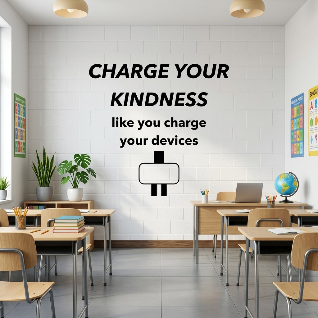 Charge Your Kindness Classroom Wall Decal | STEM Door Decor | Positive ...