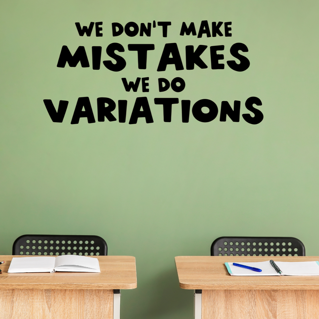 We don't make mistakes we do variations, Music decal, band orchestra ...