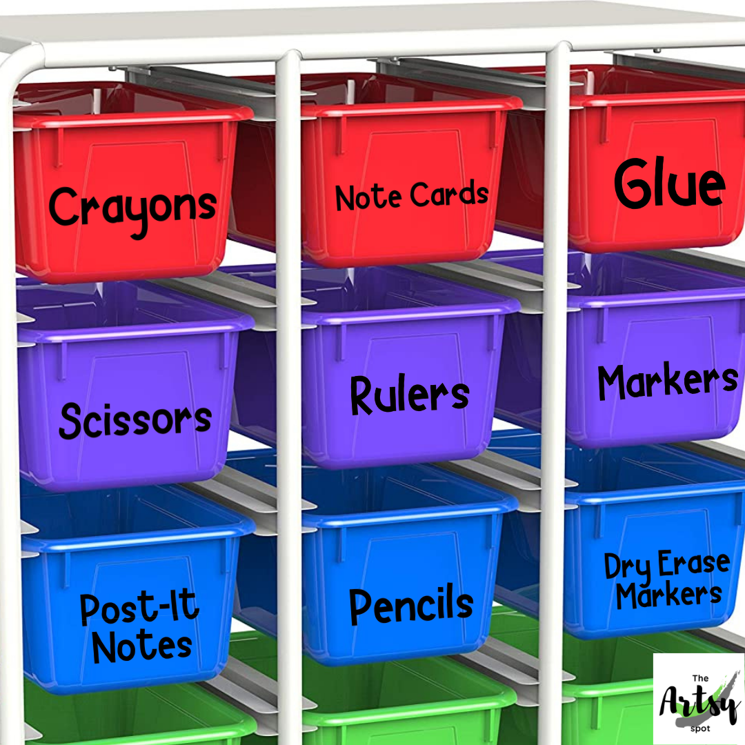 Classroom Storage labels | Storage bin labels - The Artsy Spot