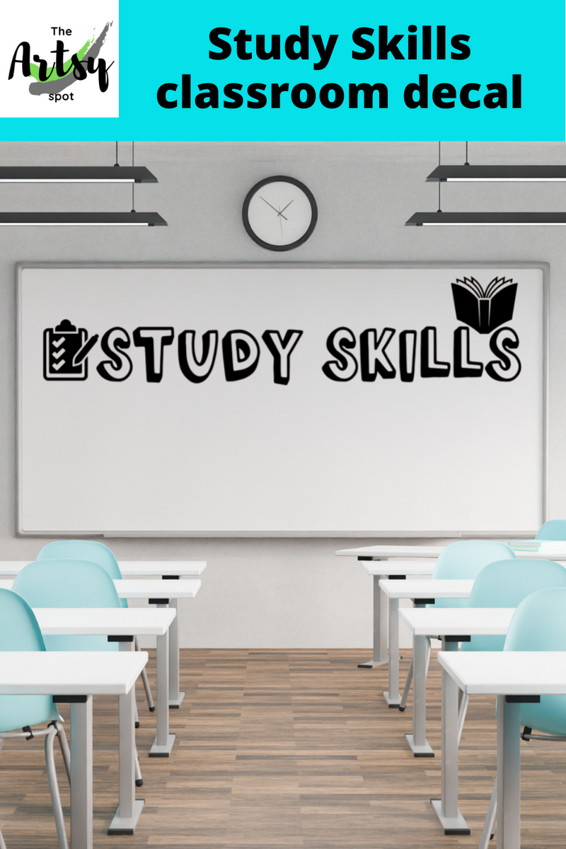 Study Skills decal, Study Skills Teacher door Decal, High School decor ...