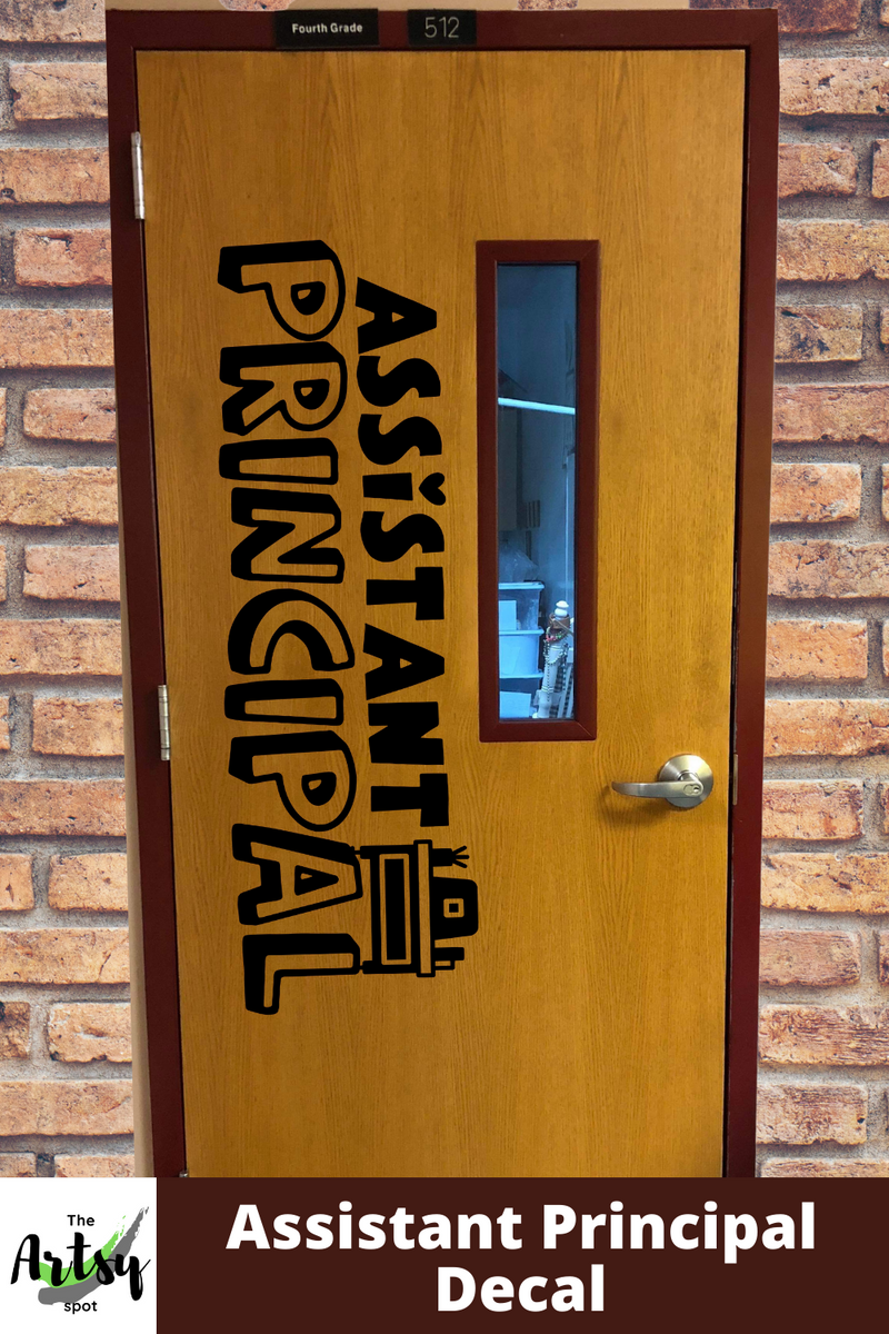 Assistant Principal Door Decal, Principal's office sign, School decor ...