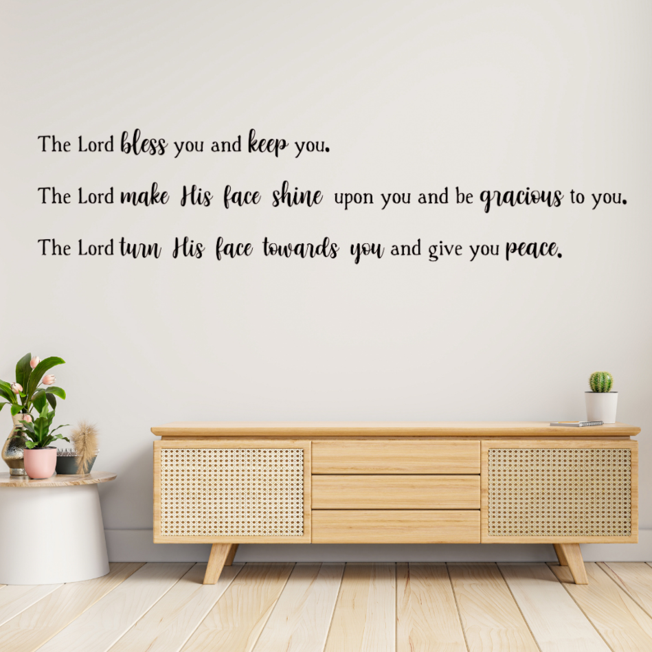 Christian Wall Decal The Lord's Blessing Quote – The Artsy Spot