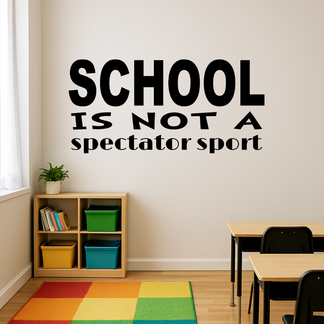 School is Not a Spectator Sport – Wall Decal for Student Engagement ...