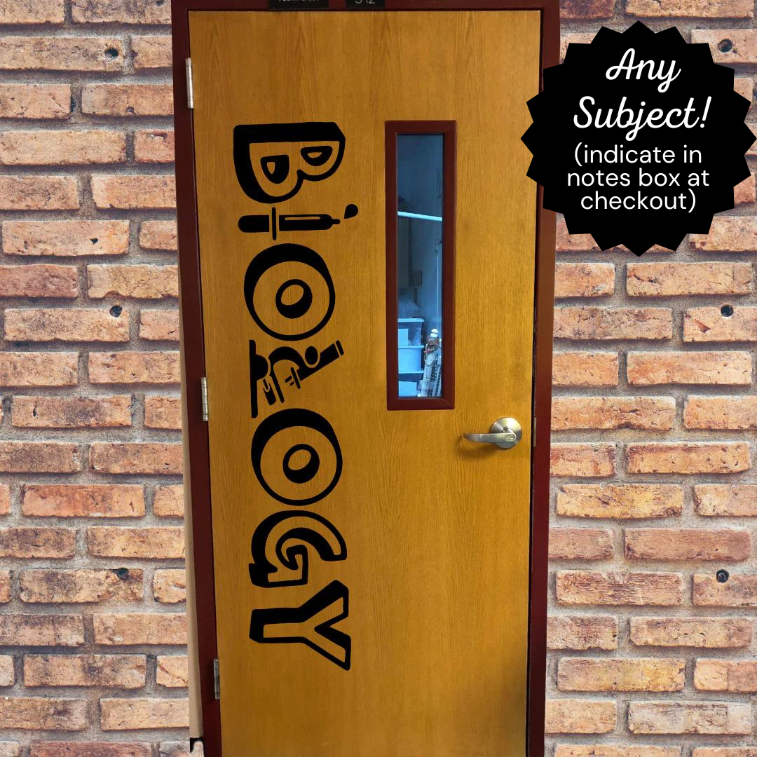 Biology decal, Biology Teacher, Classroom door Decal – The Artsy Spot