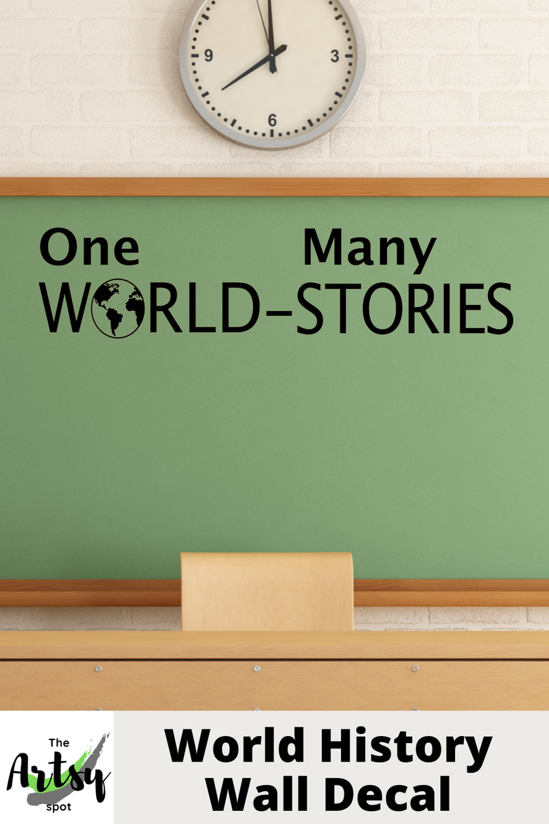 One World Many Stories decal, World History decal, Multicultural decal ...