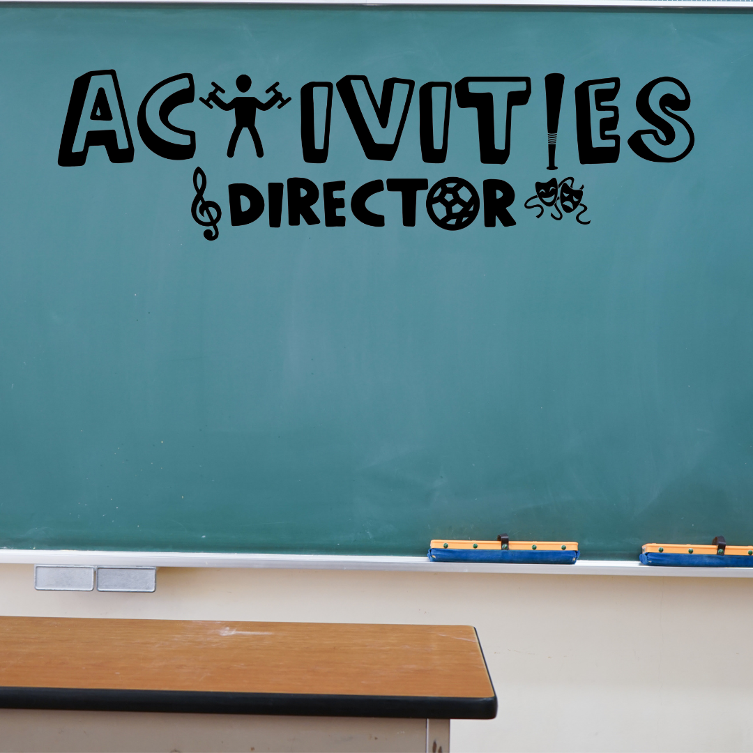 Activities Director decal, Activity Director's Office door Decal ...