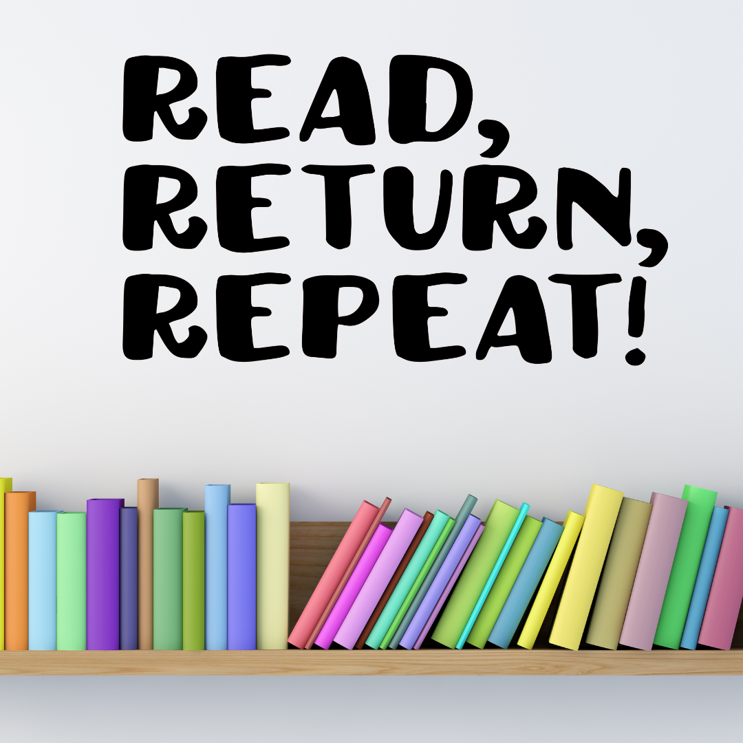 Read Return Repeat, Library Book return decal – The Artsy Spot