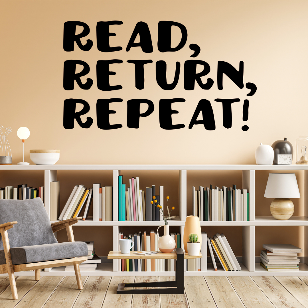 Read Return Repeat, Library Book return decal – The Artsy Spot