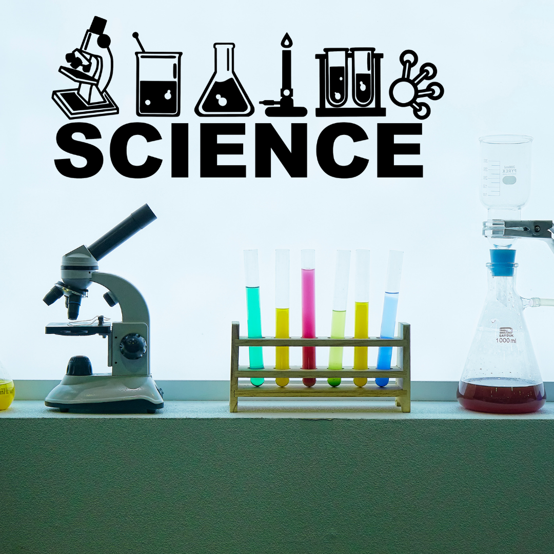 Science decal with Science symbols, Science decorations for classroom ...