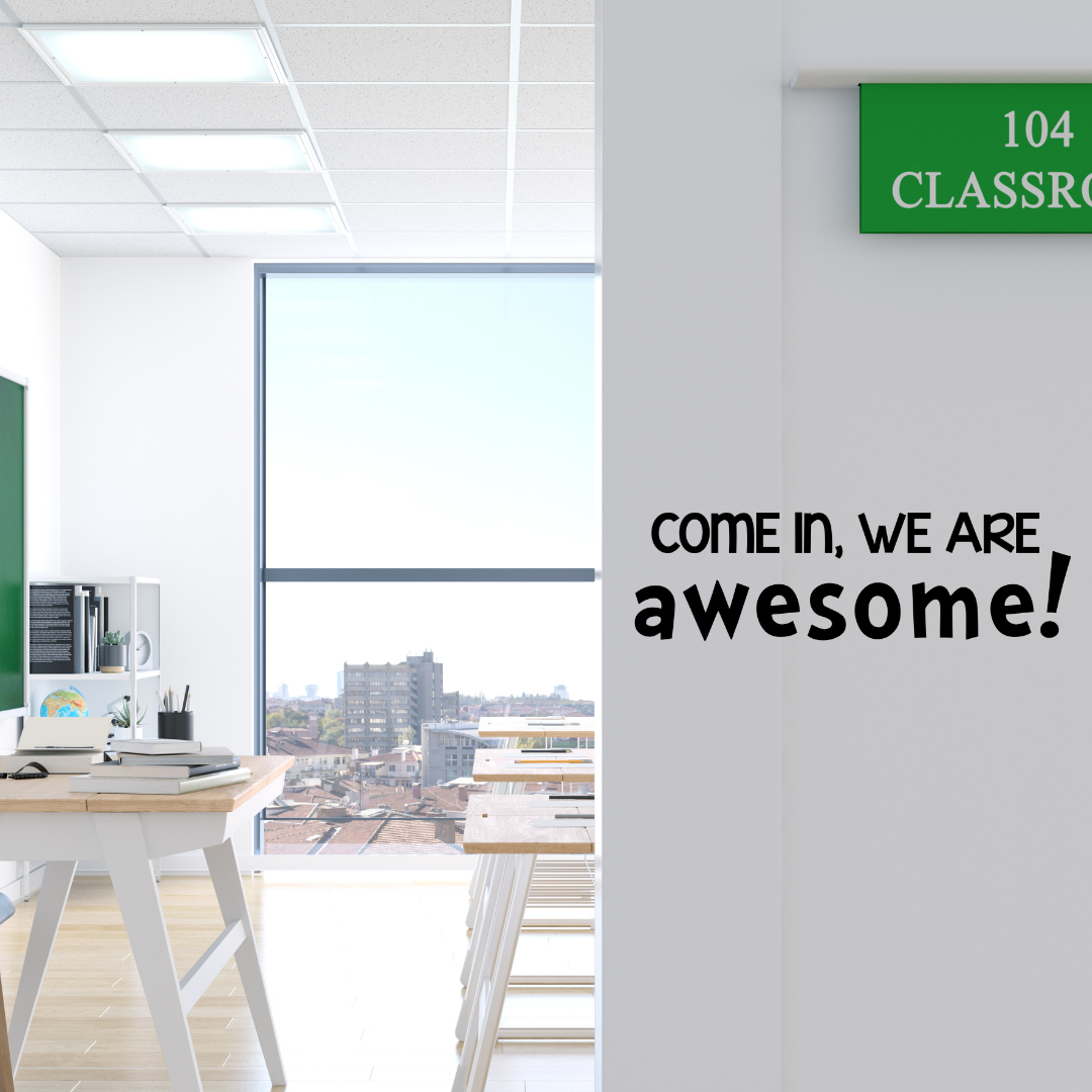 Come in we are awesome decal, Welcome Decal, Growth Mindset door decal ...