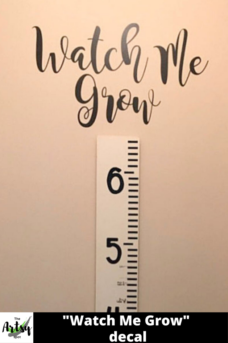 Growth Chart Decal | Growth Chart Quote – The Artsy Spot