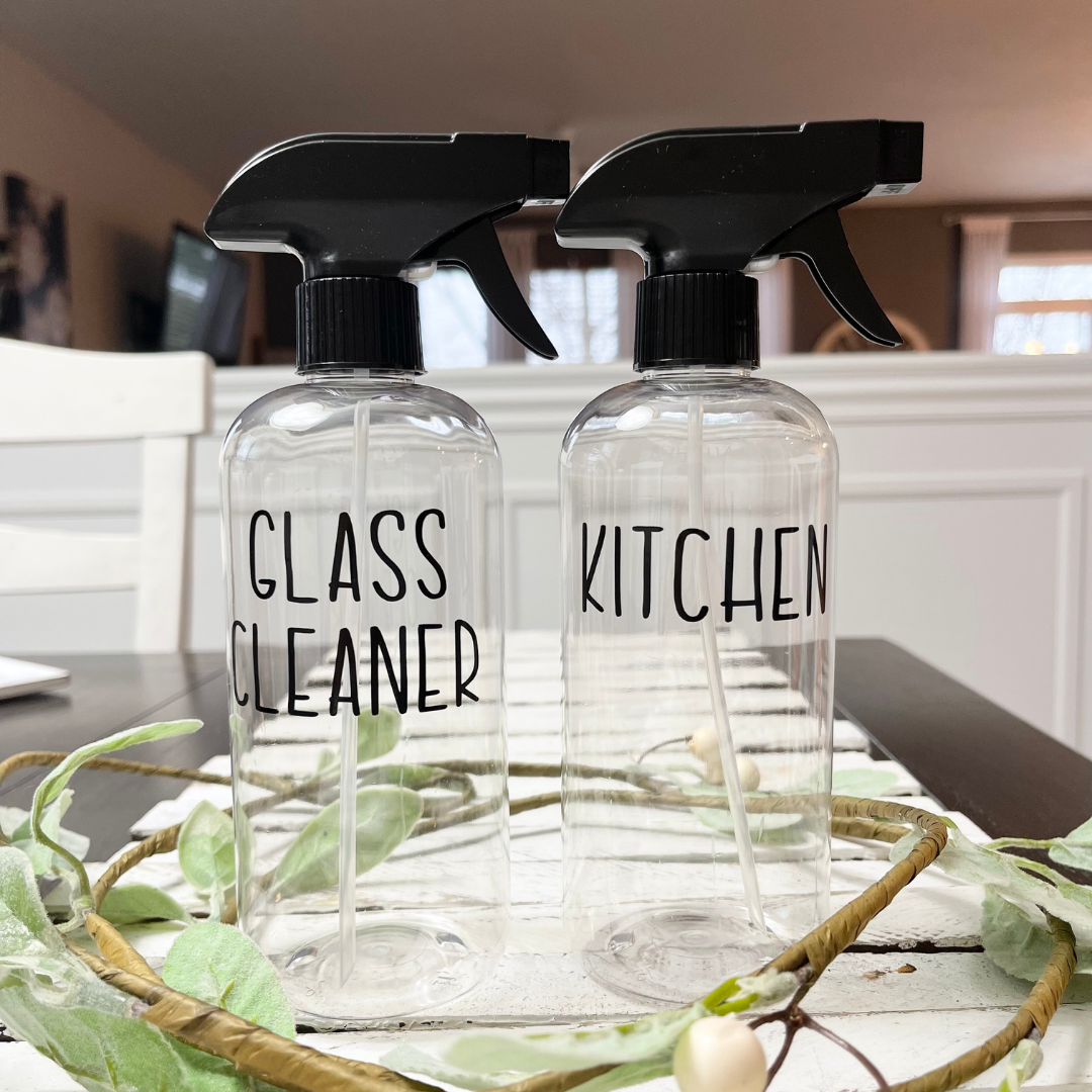 Household Cleaner Spray bottles for cleaning, Modern farmhouse kitchen ...