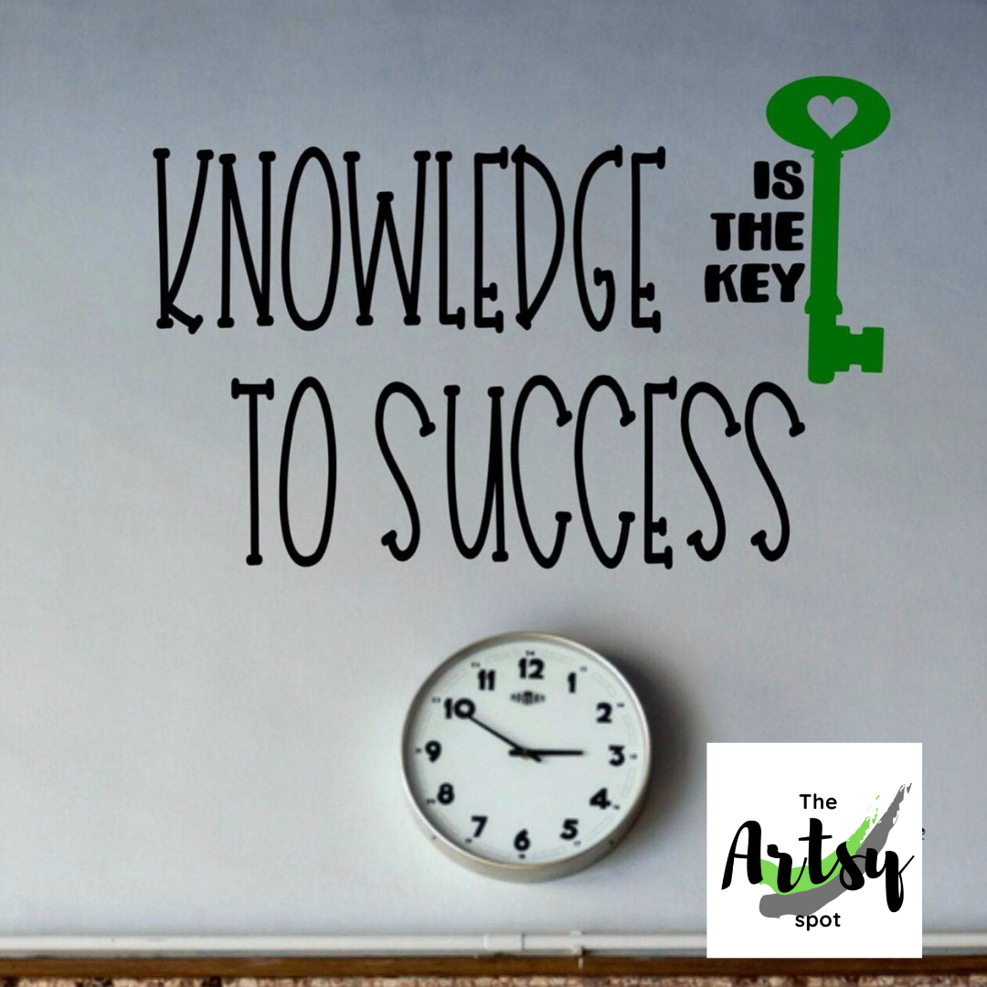 Knowledge is the key to success decal, Classroom wall decal, school ...