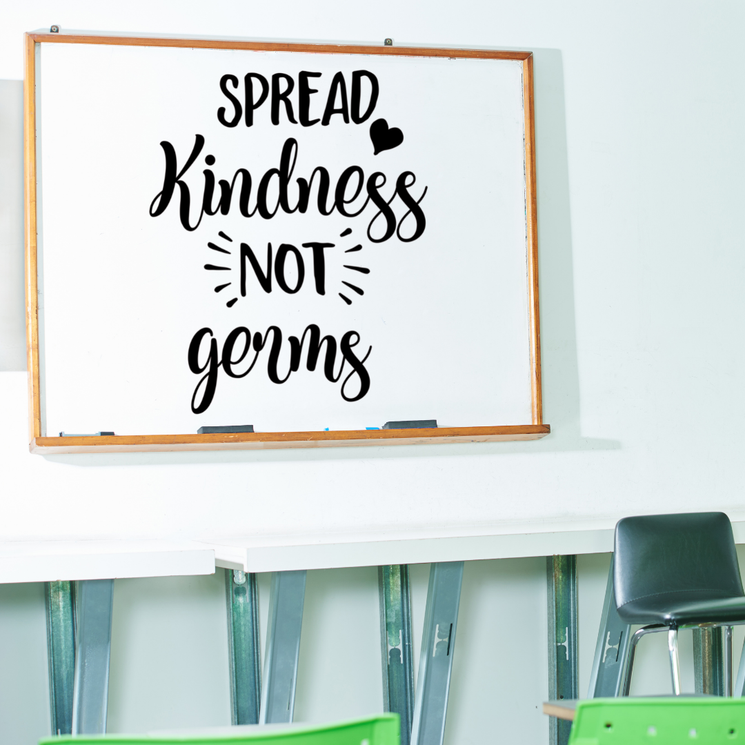 Spread kindness not germs decal, Pediatrician's office – The Artsy Spot