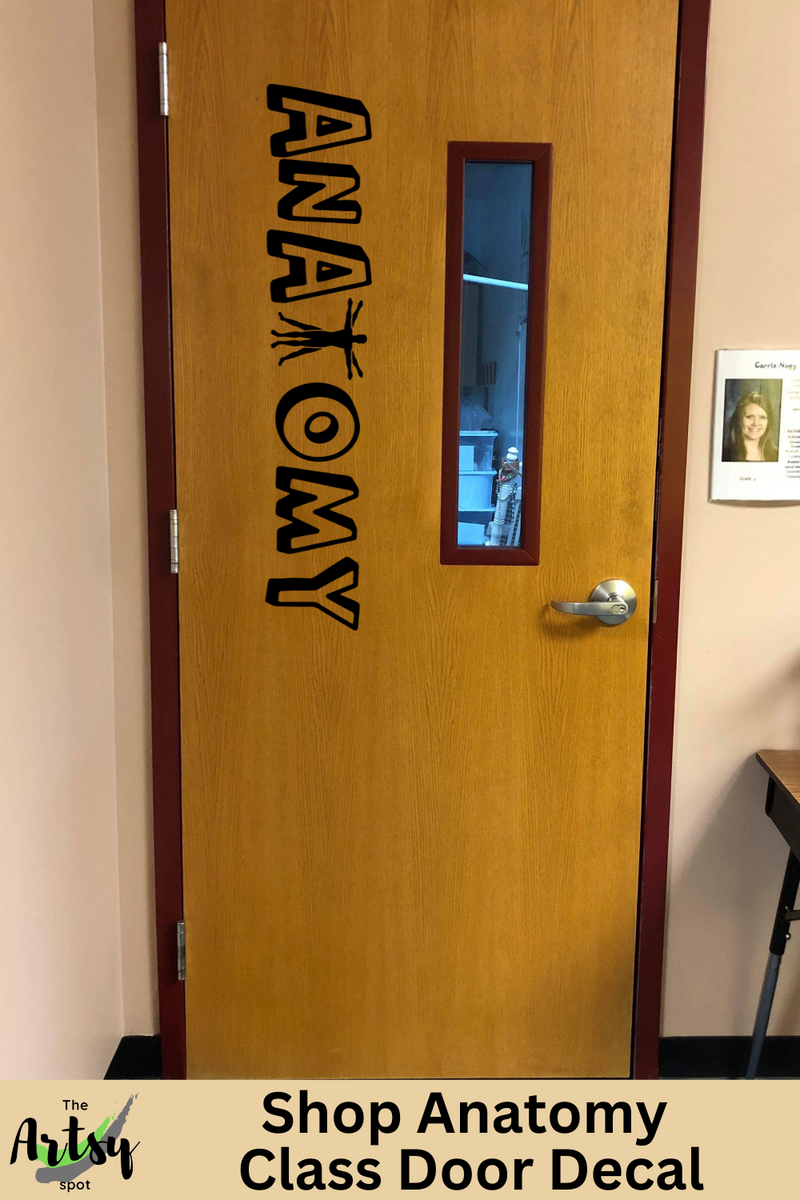 Anatomy decal, Anatomy Teacher, Classroom door Decal for Anatomy ...
