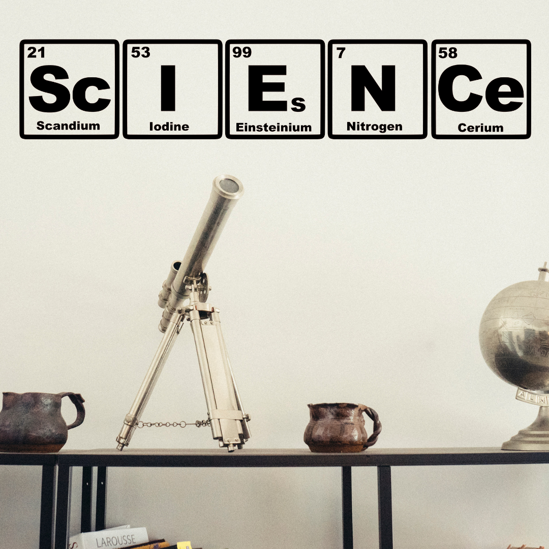 Science Decal with Periodic Table of Elements, Science wall decal – The ...