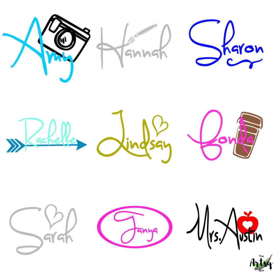 Adorable designs for Tumbler name decals – The Artsy Spot