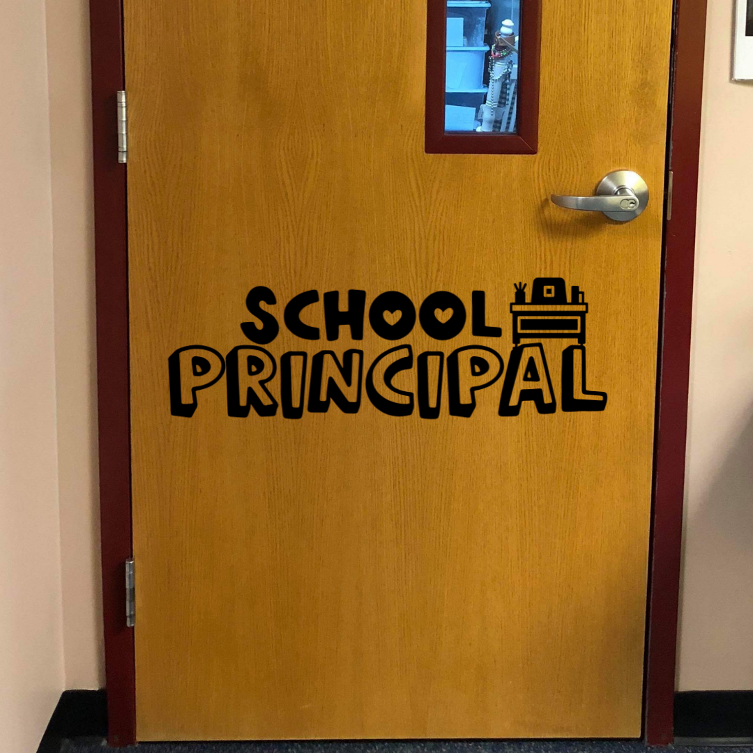 School Principal Door Decal, Principal's office sign, School office ...