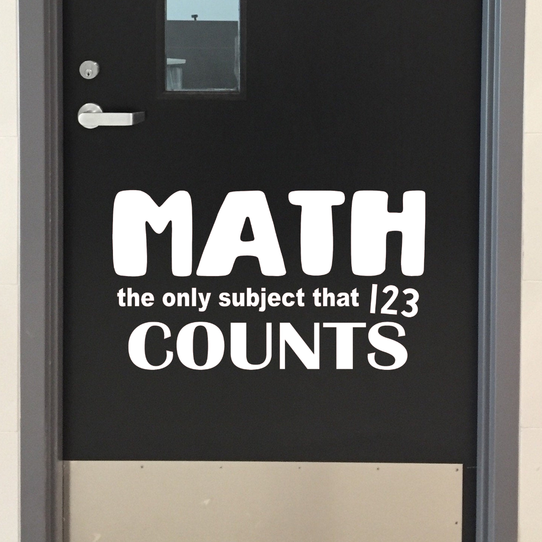 Math is the only subject that counts, decal, Math decal for the ...