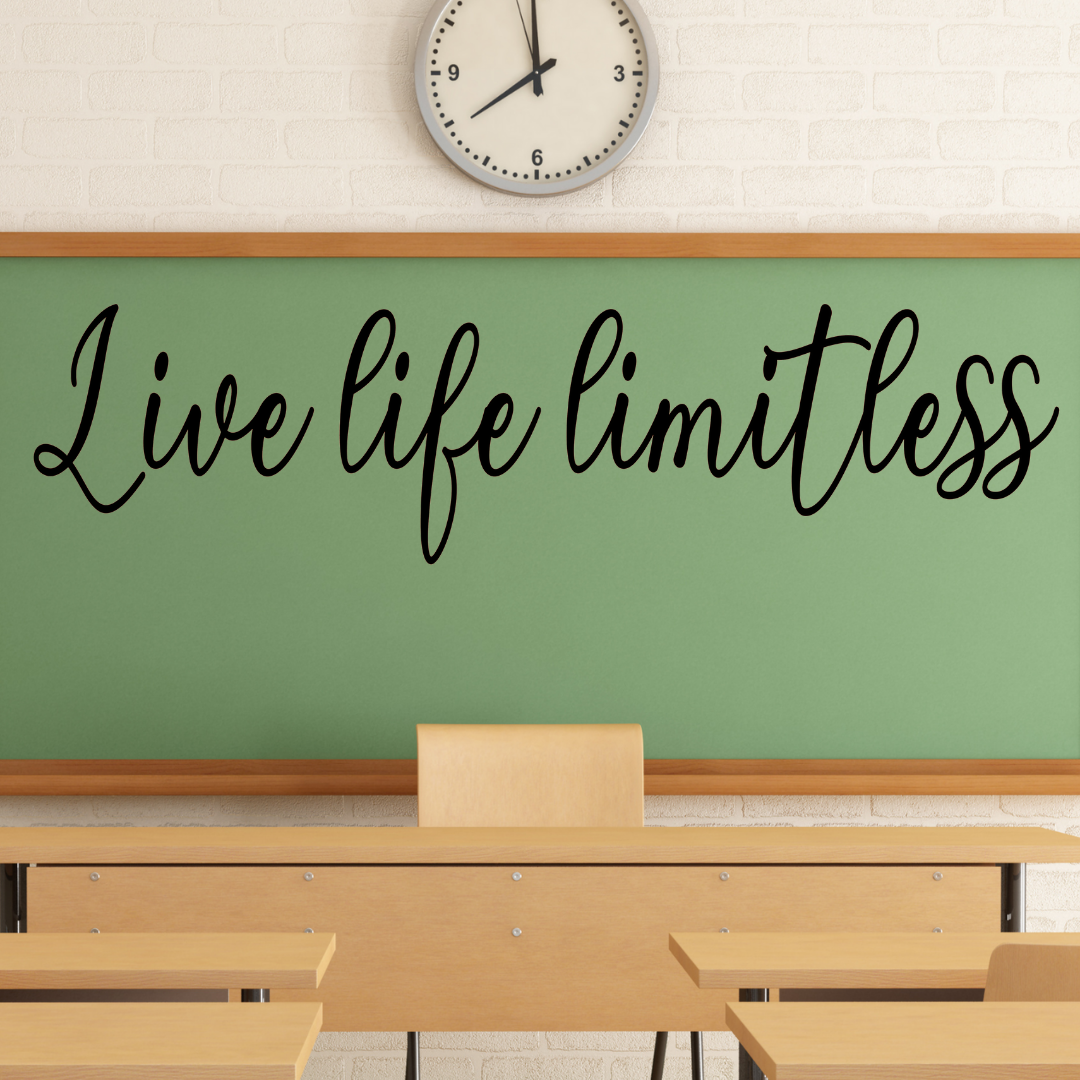 Live Life Limitless deca, Classroom Decal, Coach Office decal – The ...