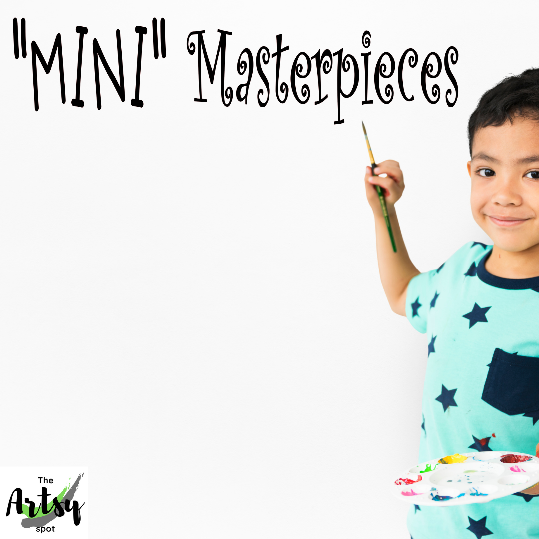 Mini Masterpieces decal, Children's artwork display decal, Art display ...