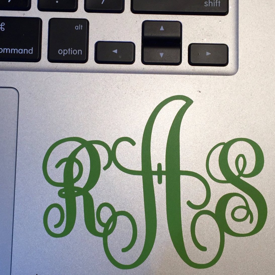 Laptop monogram decal | window monogram | tumbler decal – The Artsy Spot