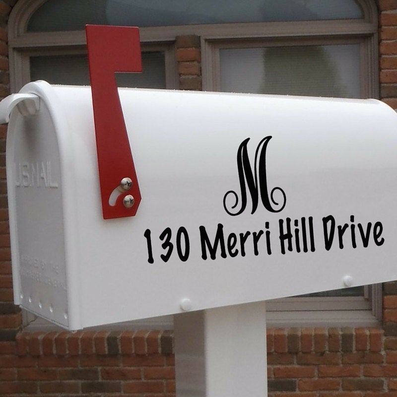 Mailbox decal with address, Address decal – The Artsy Spot